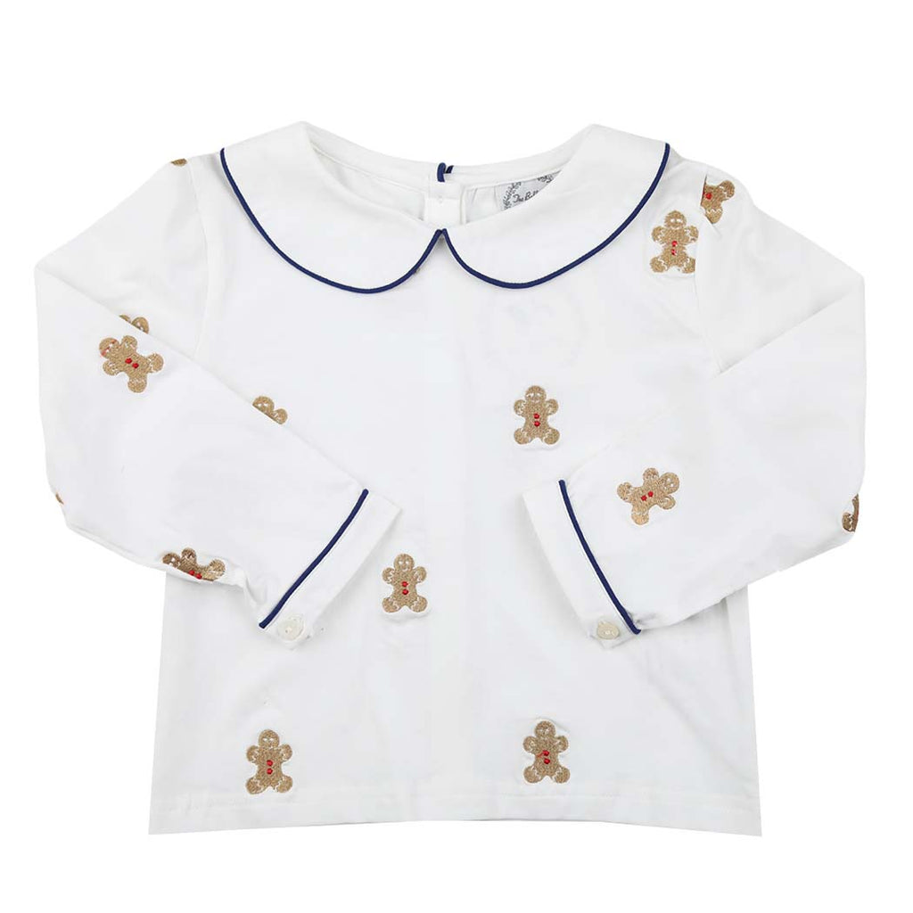 Gingerbread Man Peter Pan White Collar Knit Shirt | Perfect for ...